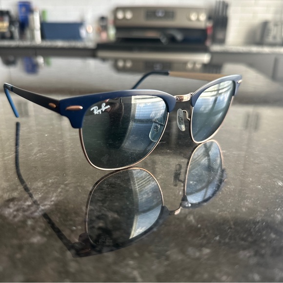 Ray-Ban | Other | Custom Order Ray Bans Like New Beautiful Navy Gold ...